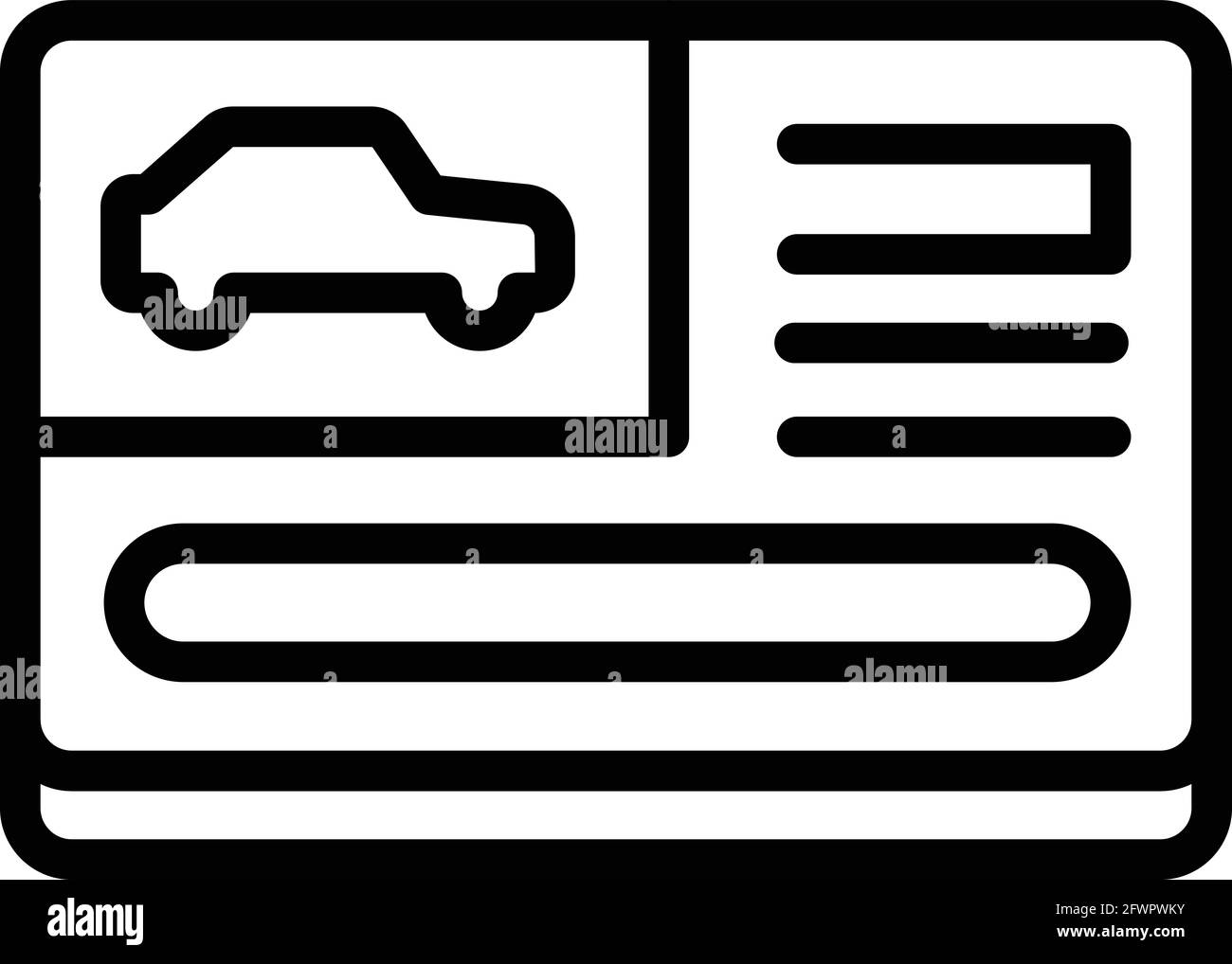 Smart vehicle icon. Outline Smart vehicle vector icon for web design ...