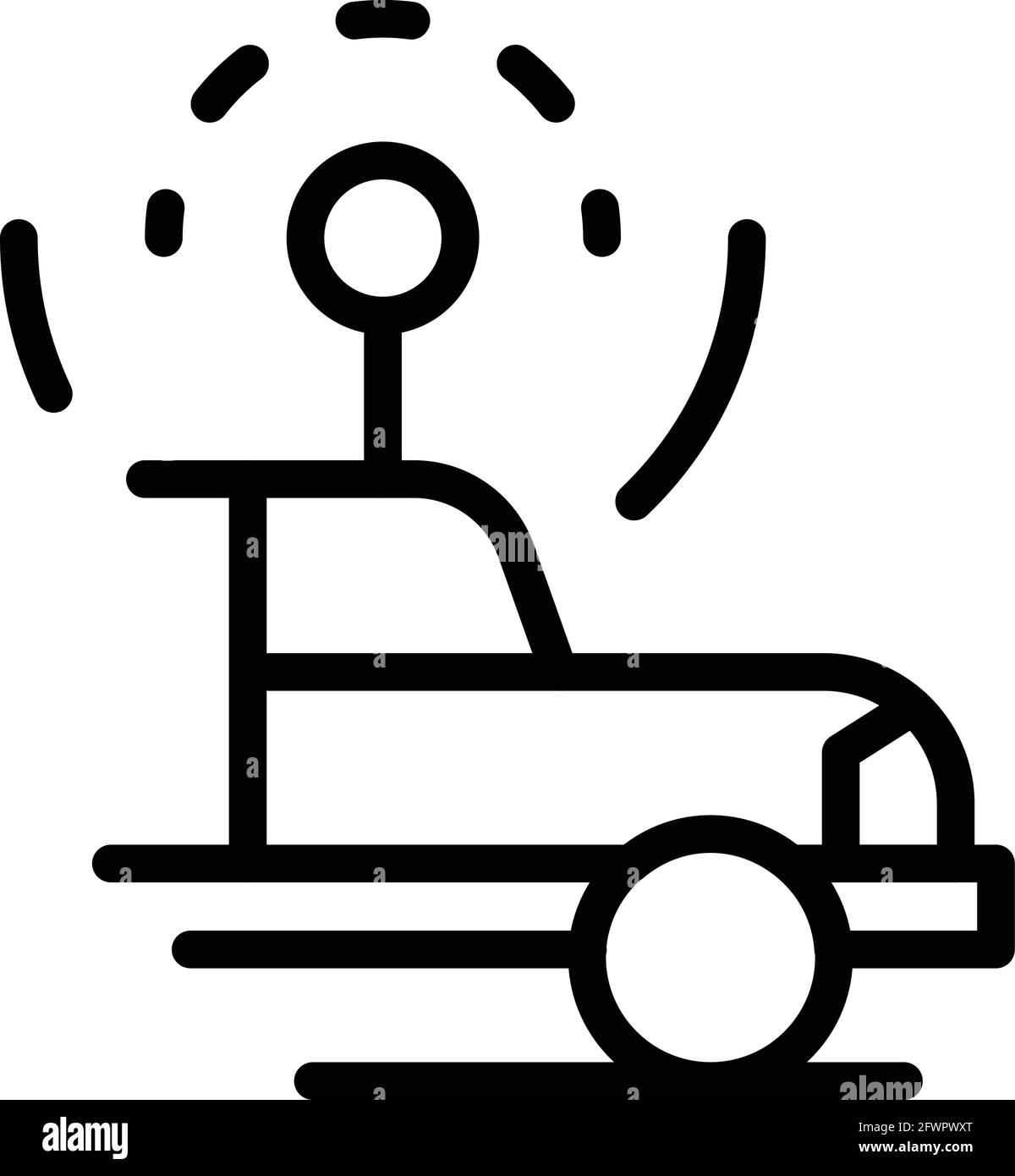 Signal car icon. Outline Signal car vector icon for web design isolated ...