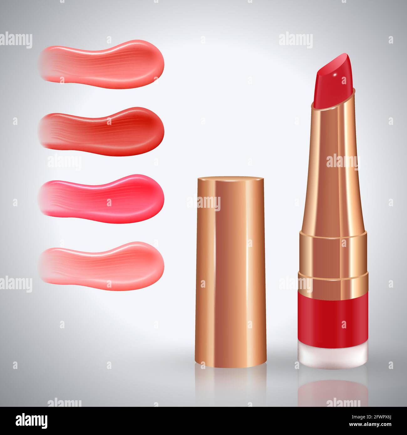 Red lipstick smudge Stock Vector Images - Alamy