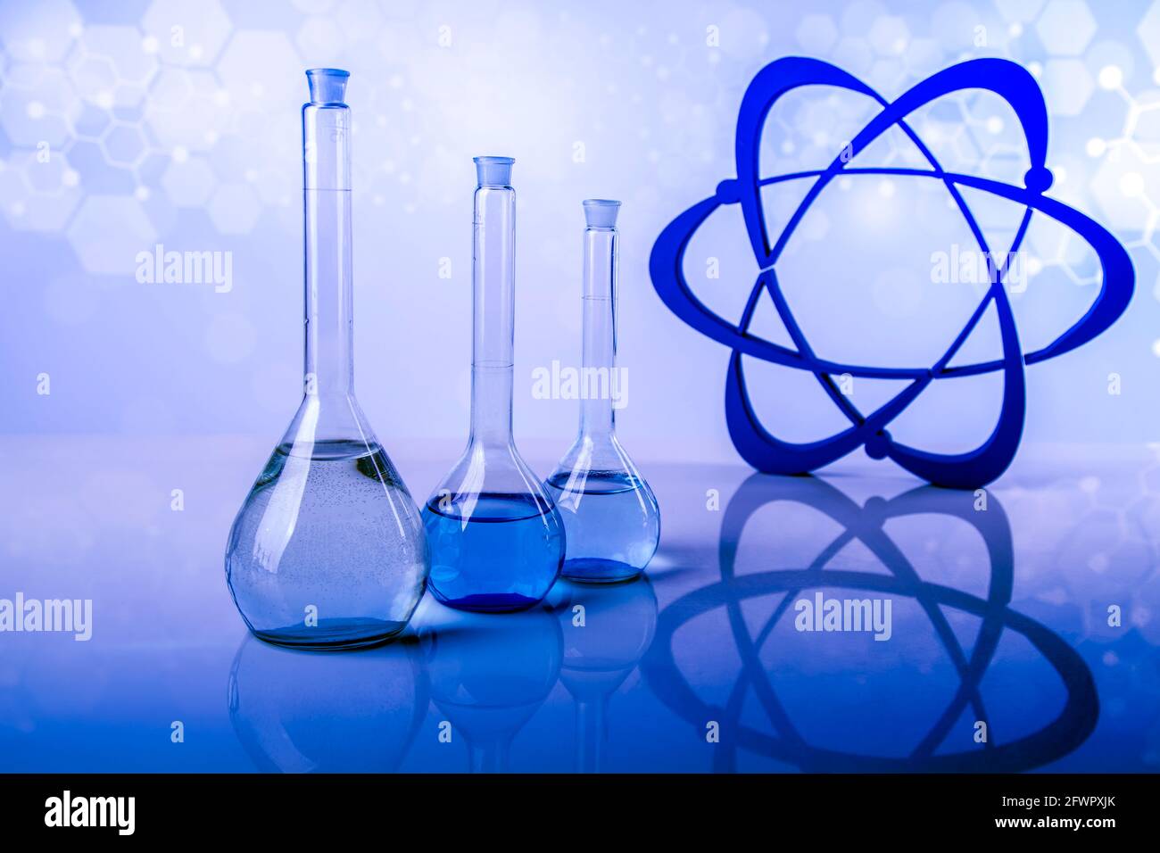 Atom, Microscope, Laboratory background Stock Photo - Alamy