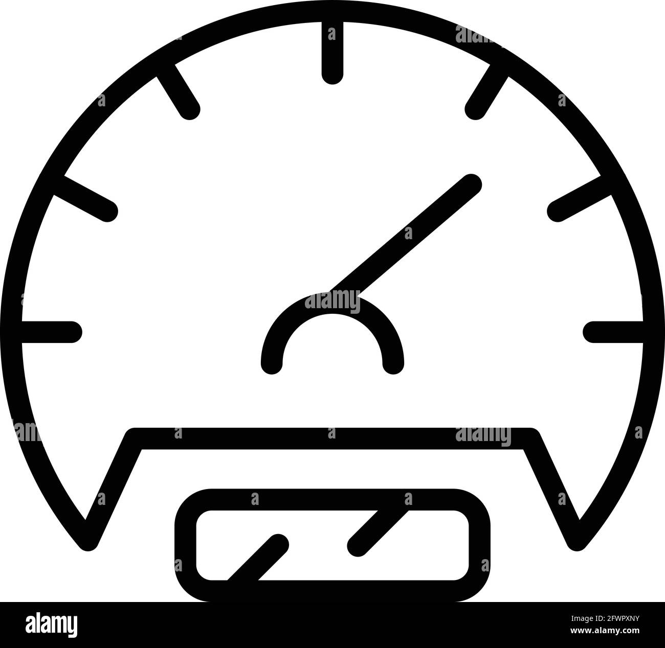 Automated speed control icon. Outline Automated speed control vector ...