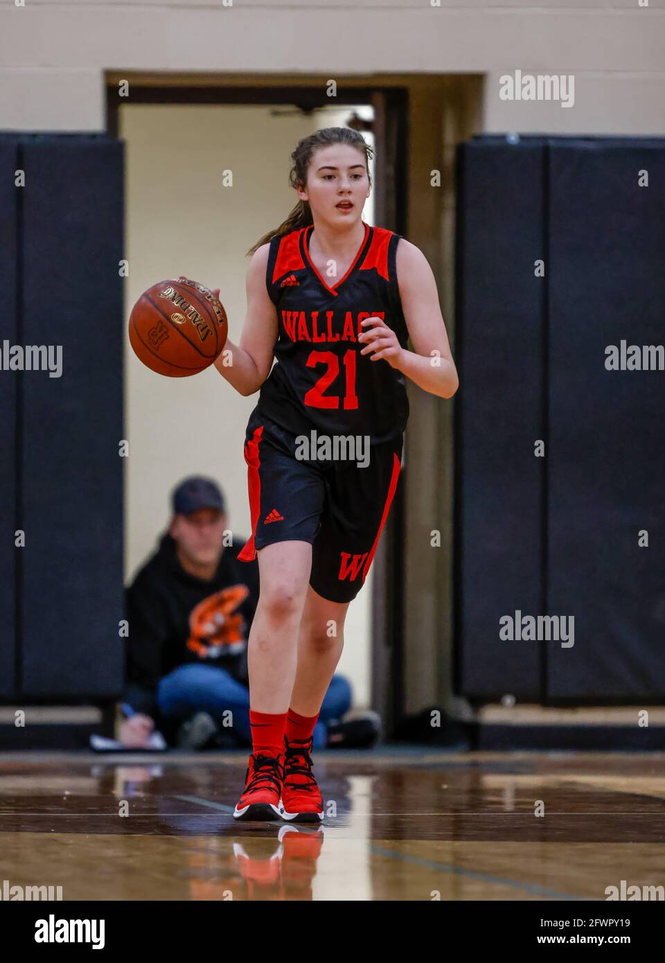 Girls basketball action with Wallace vs Priest River High School in ...