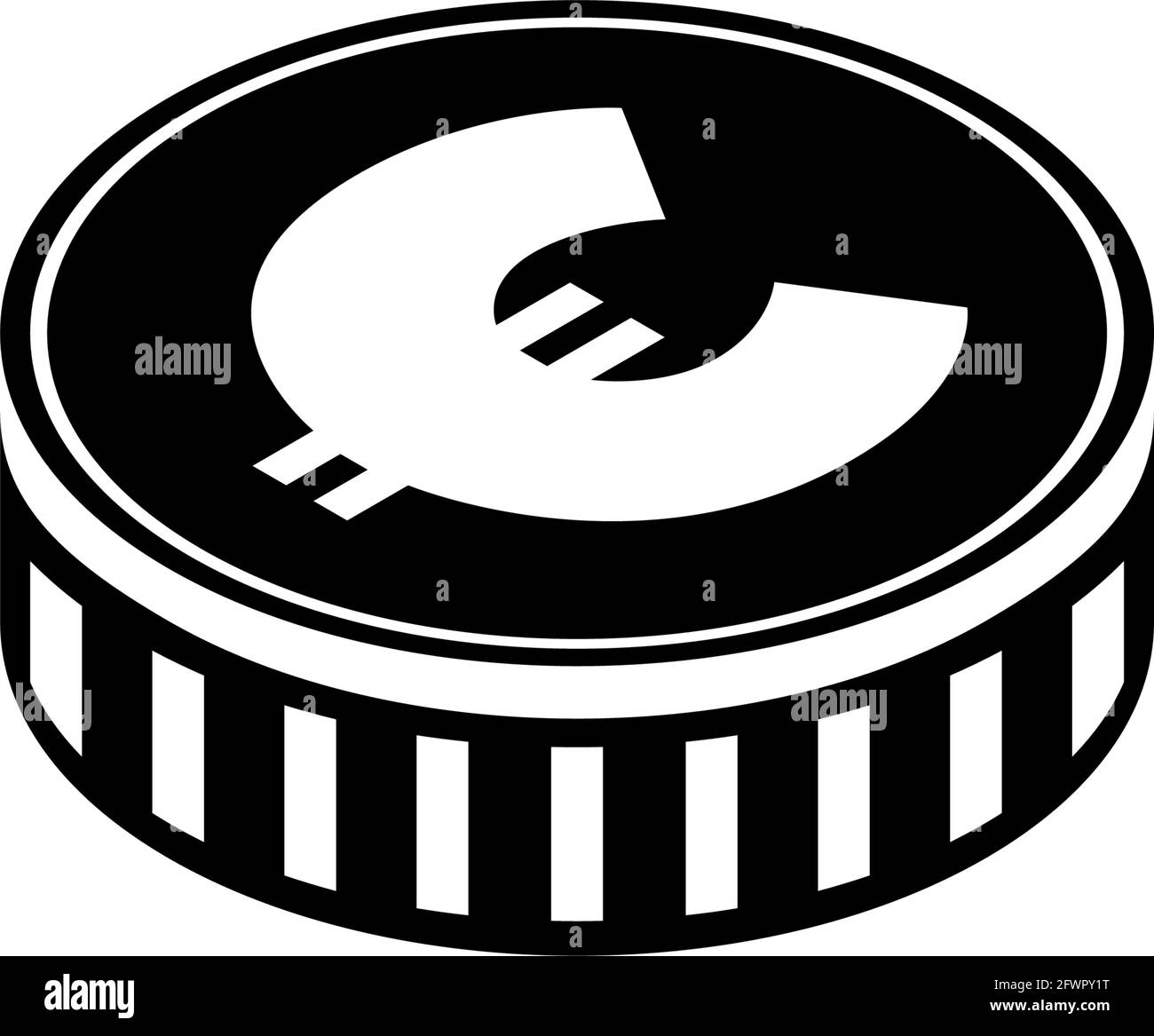 One Cent, Euro Coin, Currency Money. Flat Vector Icon illustration ...