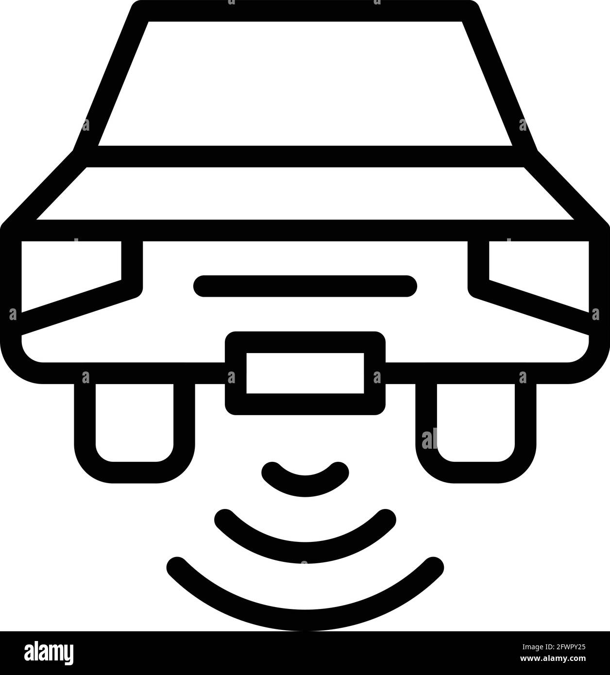 Autonomous auto icon. Outline Autonomous auto vector icon for web ...