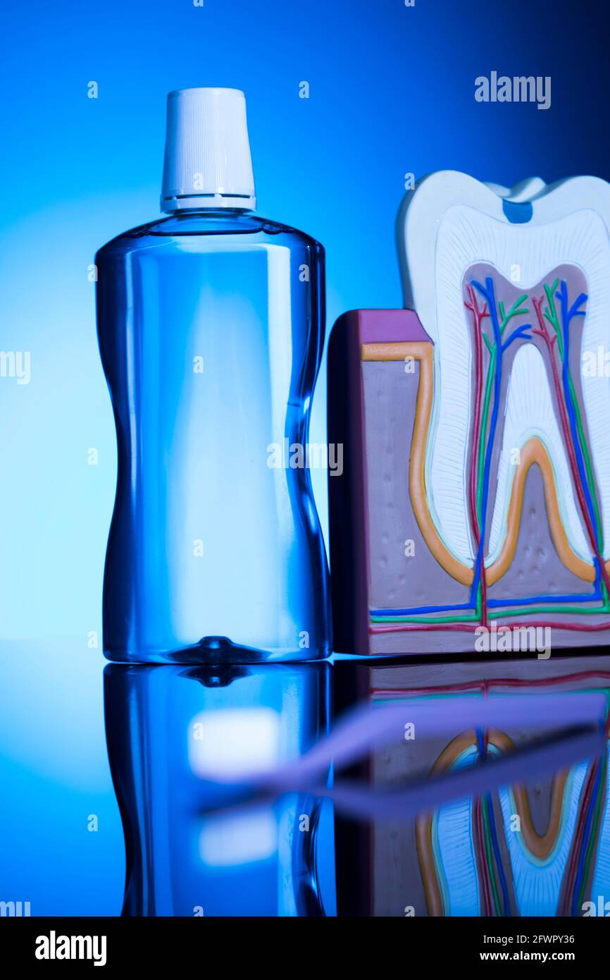 Brushing teeth, Dental hygiene background Stock Photo - Alamy