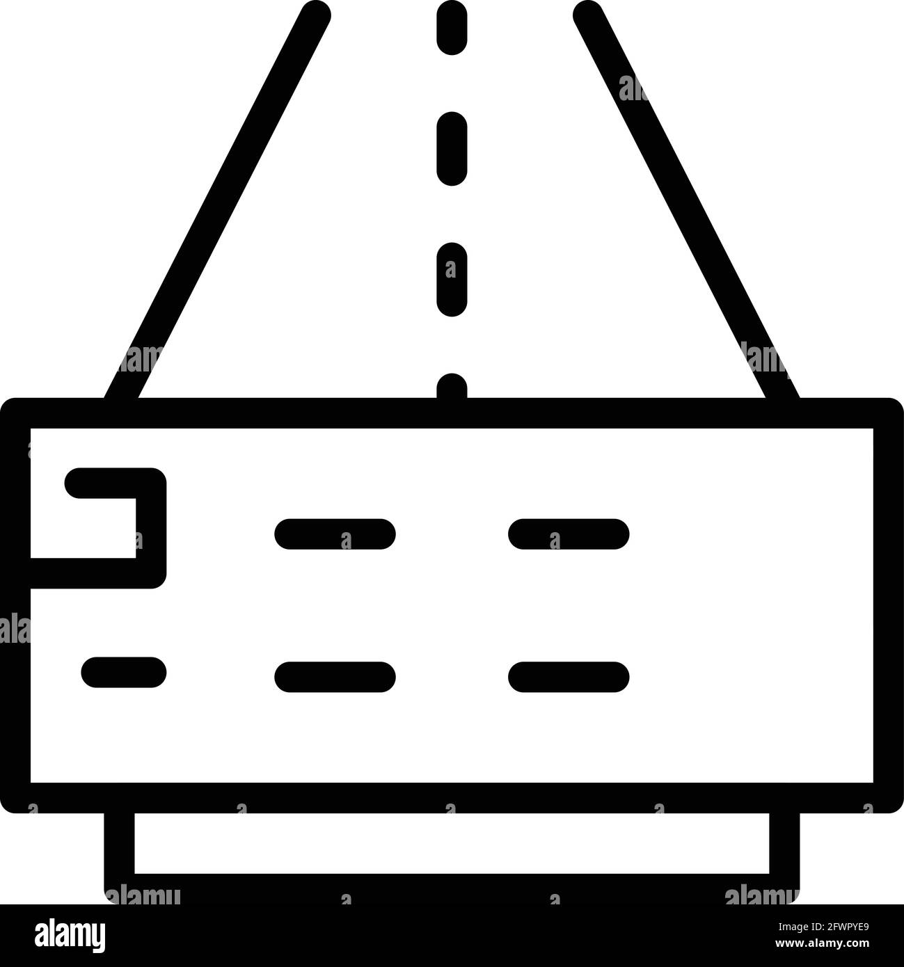 Intelligent vehicle icon. Outline Intelligent vehicle vector icon for ...