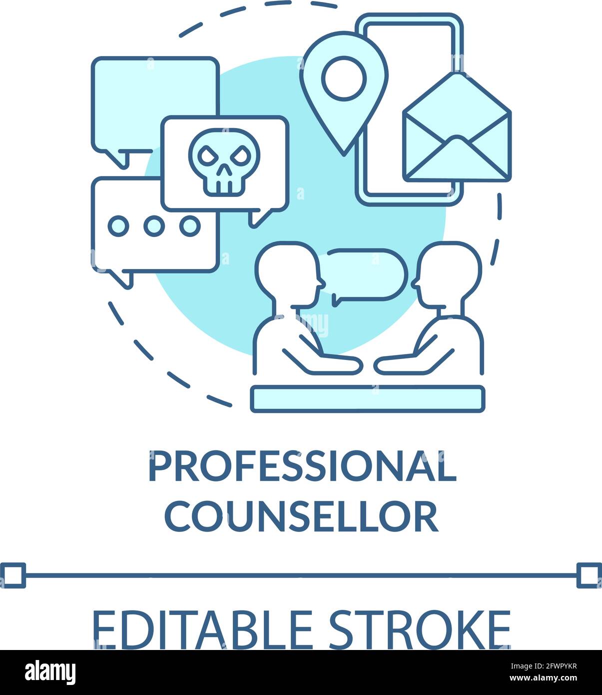 Professional counsellor concept icon Stock Vector Image & Art - Alamy