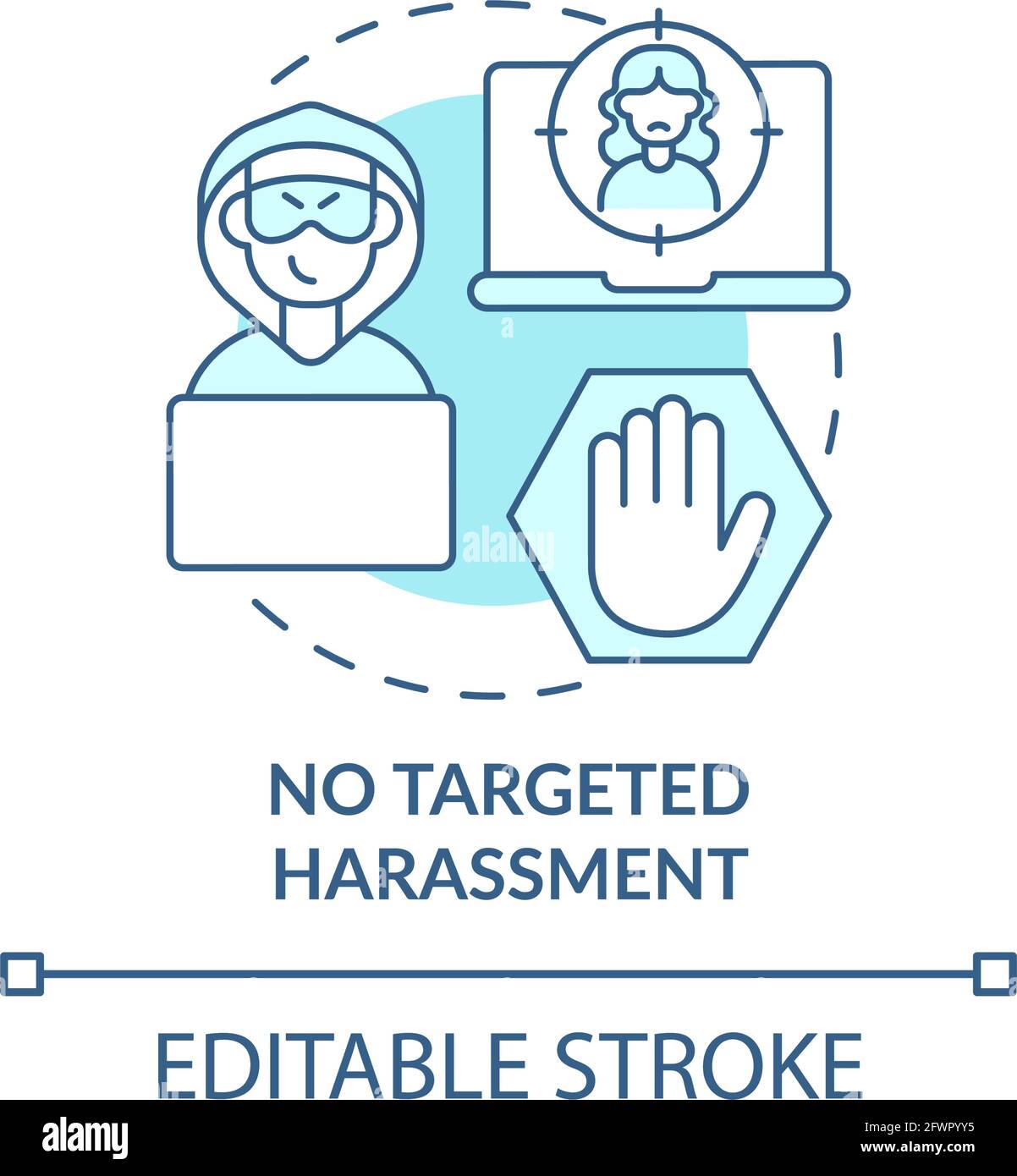 No targeted harassment concept icon Stock Vector Image & Art - Alamy