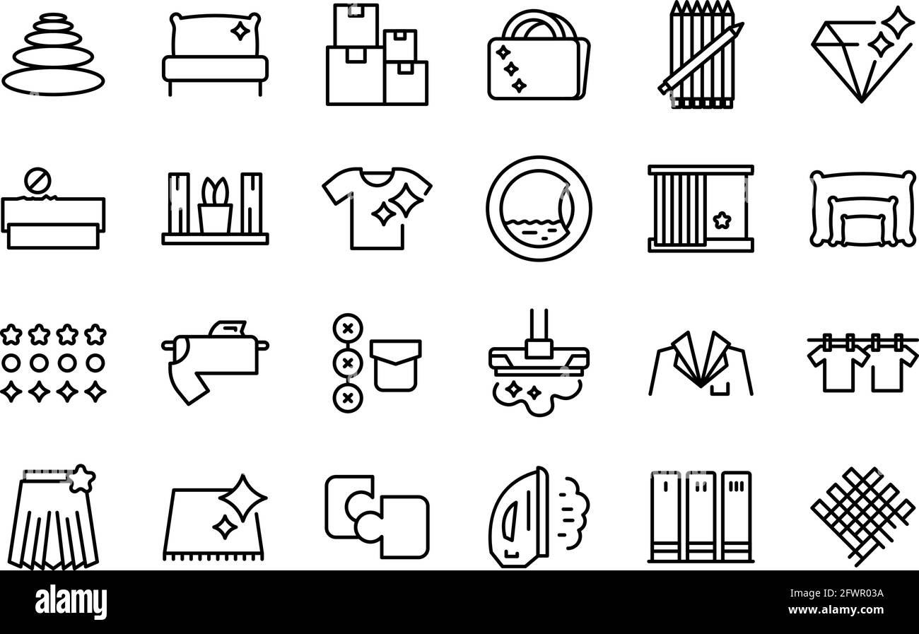 Perfectionism icons set. Outline set of perfectionism vector icons for ...