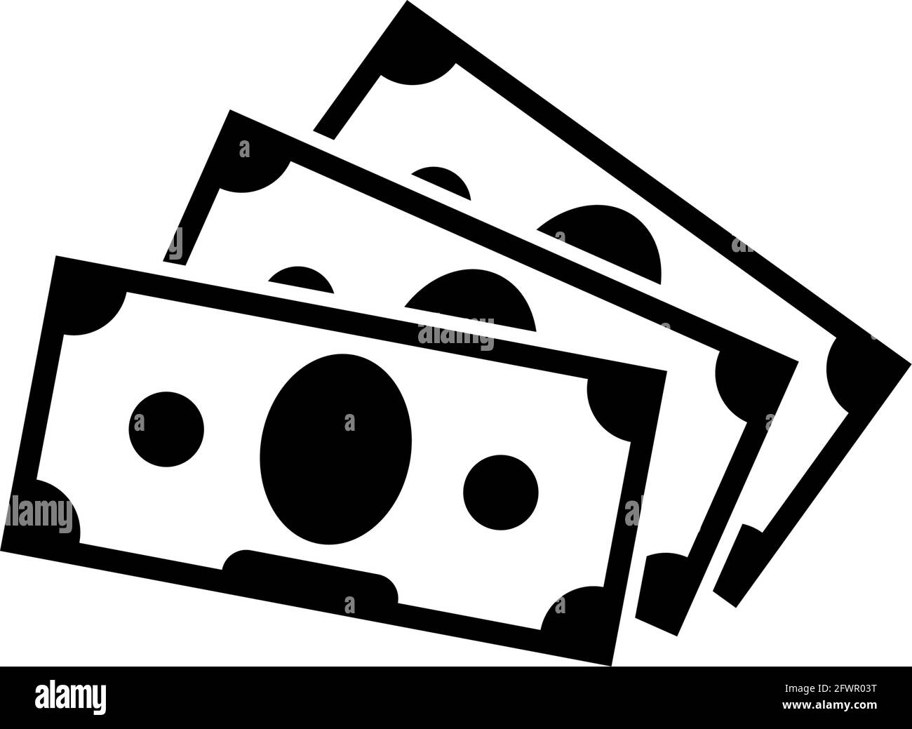 Cash, Paper Money, Finance Currency. Flat Vector Icon illustration ...