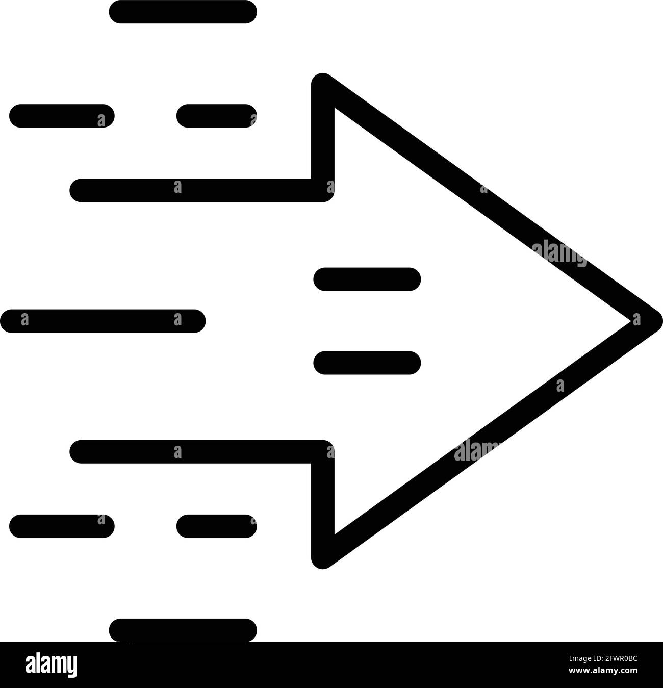 High speed arrow icon. Outline High speed arrow vector icon for web ...