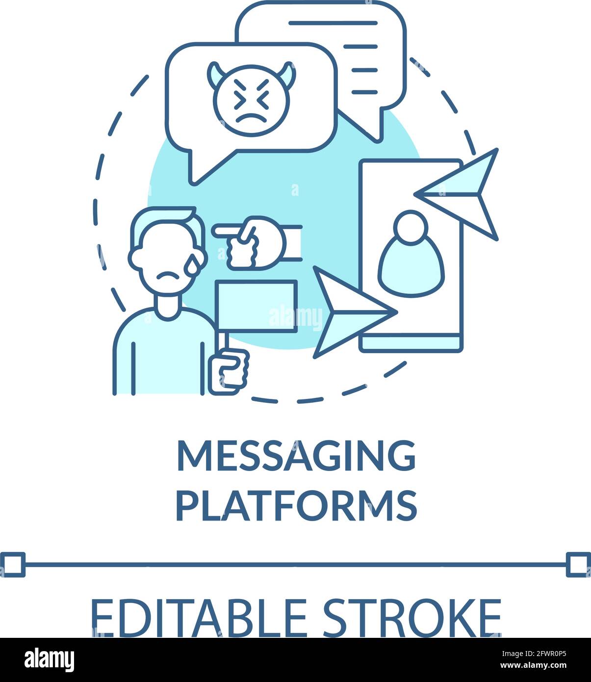 Messaging platforms concept icon Stock Vector Image & Art - Alamy