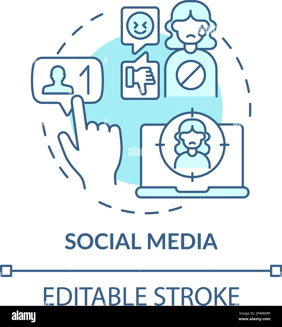 Social media concept icon Stock Vector Image & Art - Alamy