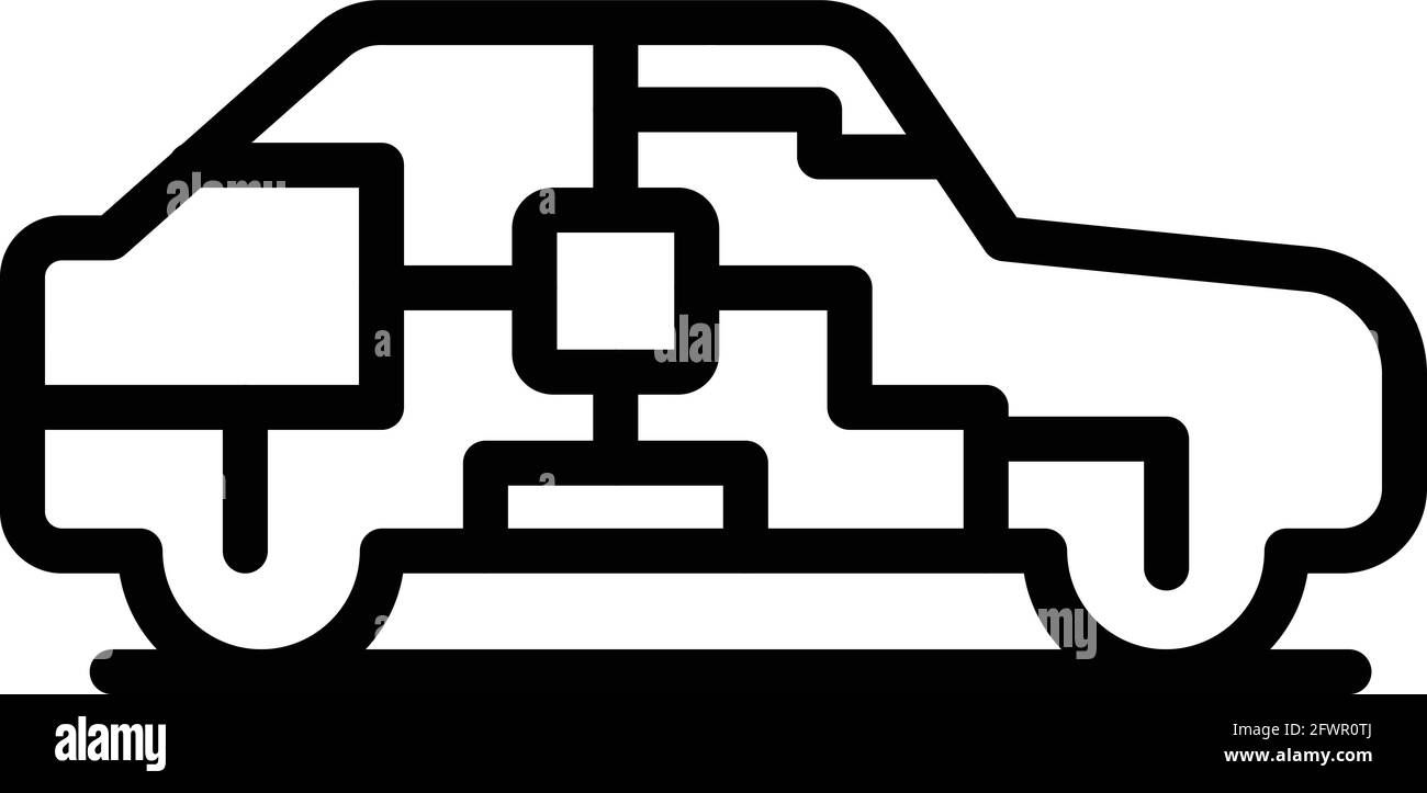 Smart auto icon. Outline Smart auto vector icon for web design isolated ...