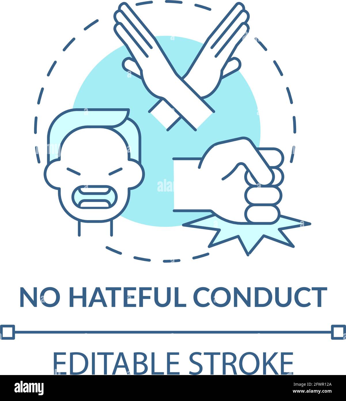 No hateful conduct concept icon Stock Vector Image & Art - Alamy