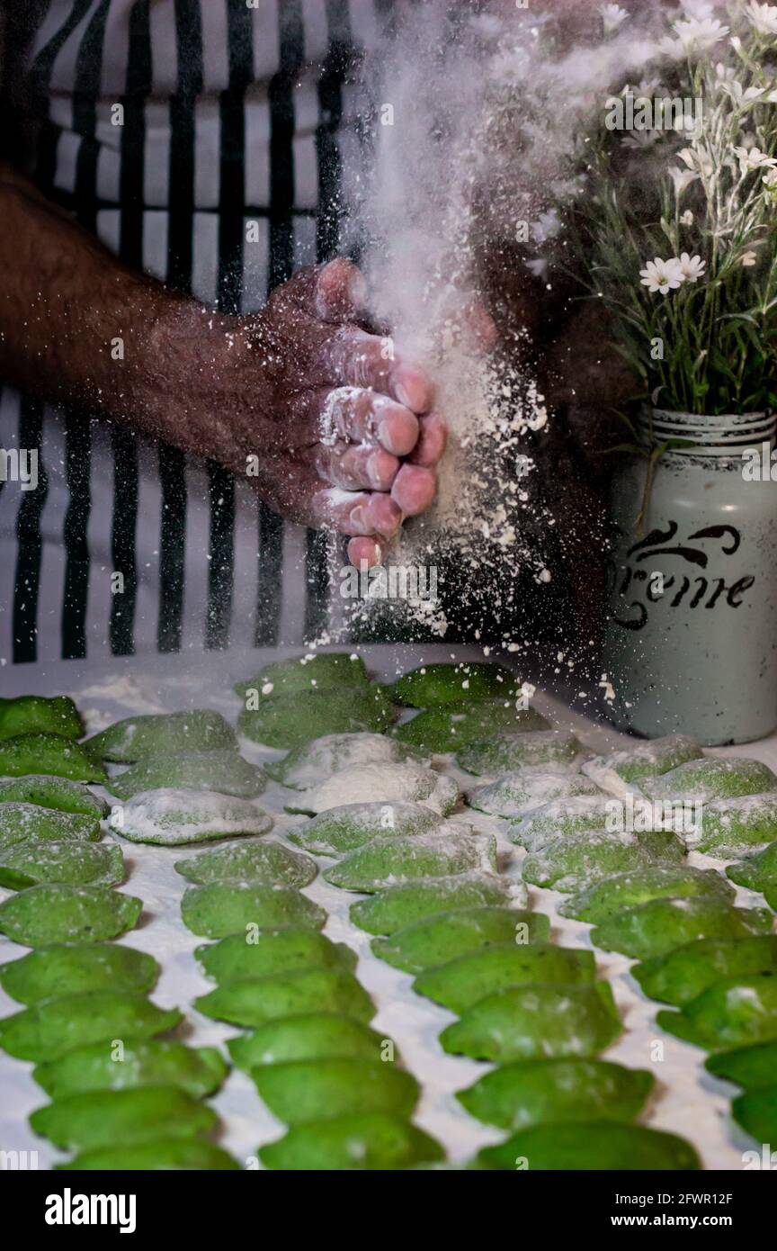 Sprinkle Hands High Resolution Stock Photography and Images - Alamy
