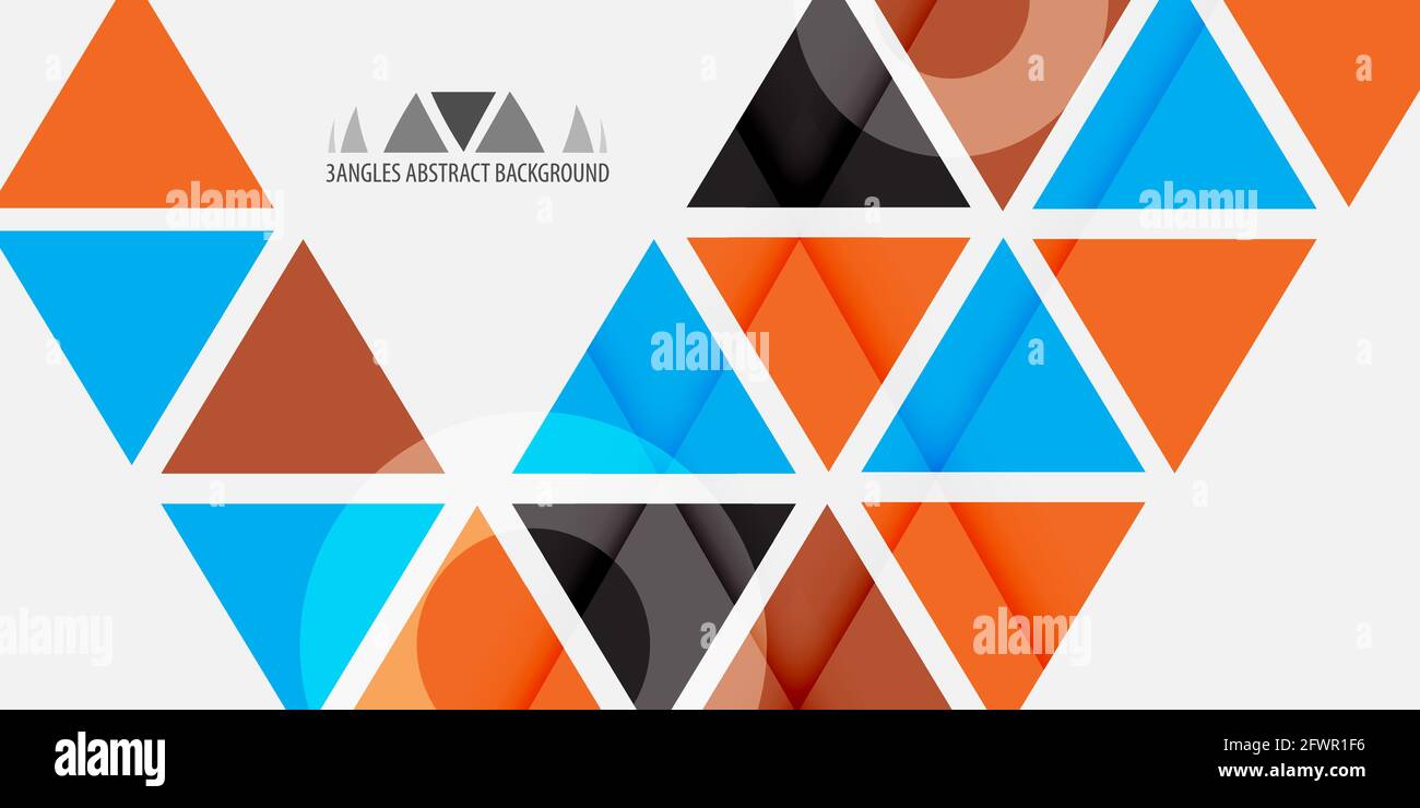 Abstract colorful background graphics template with blended triangles ...