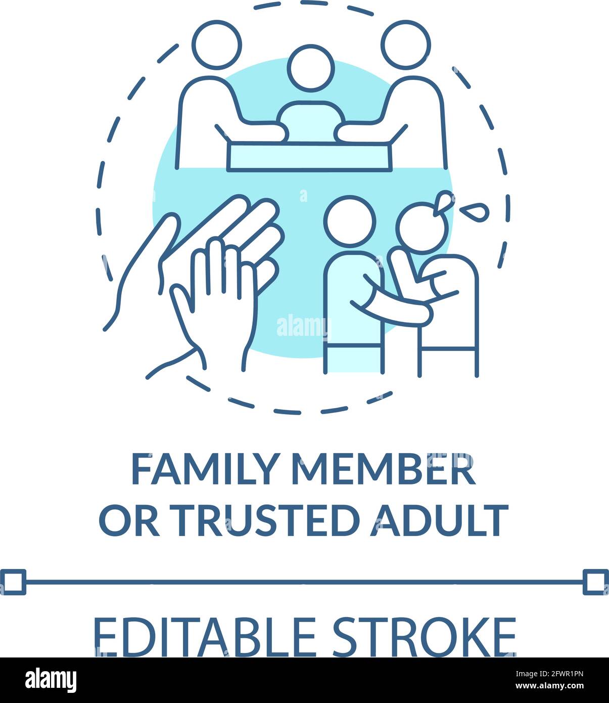Family member and trusted adult concept icon Stock Vector Image & Art ...