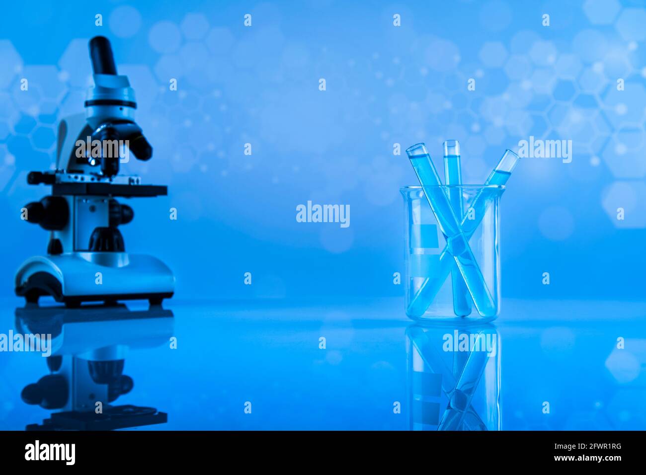 Microscope, Glassware, Laboratory beakers,Science experiment Stock ...