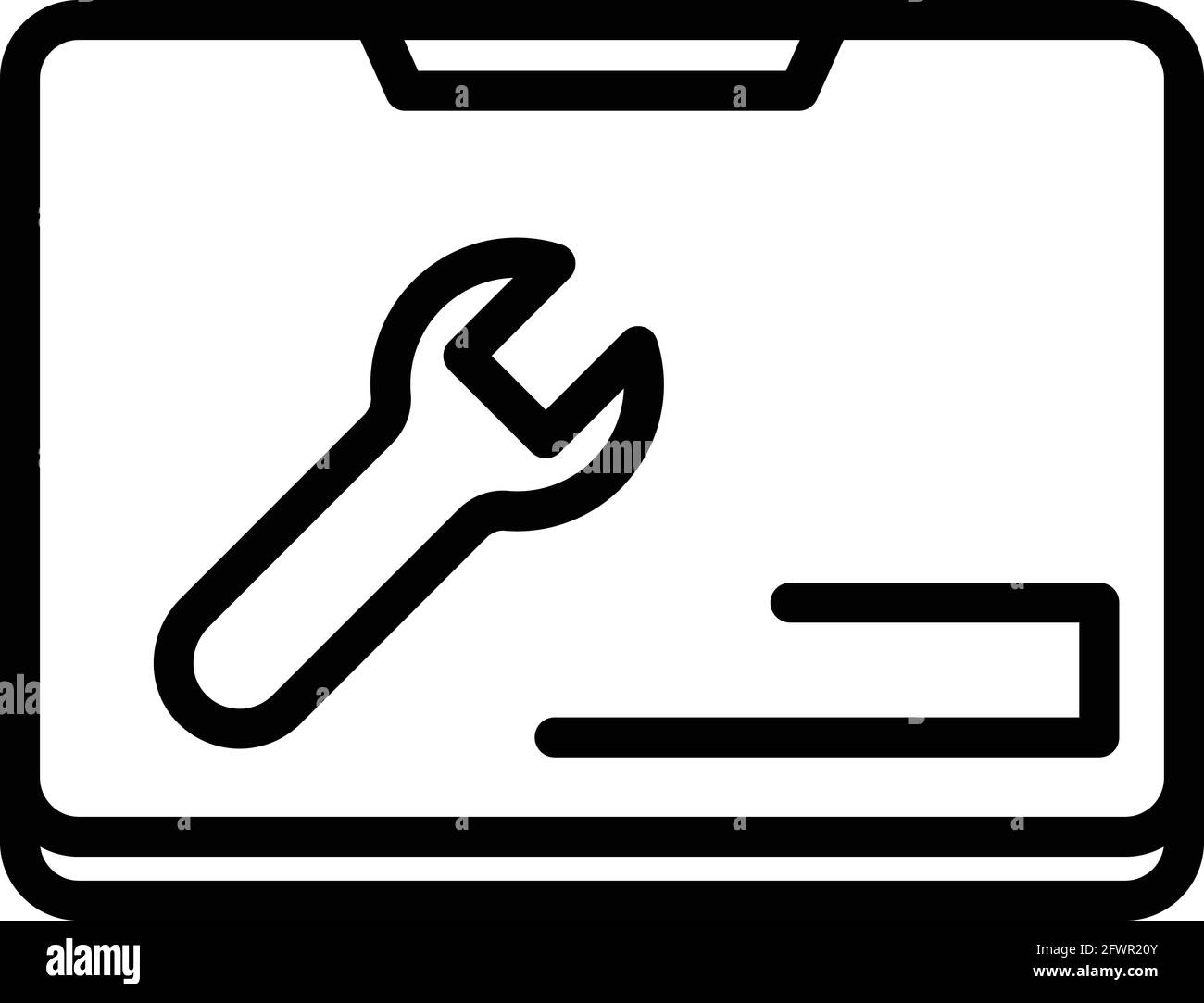 Computer service icon. Outline Computer service vector icon for web ...