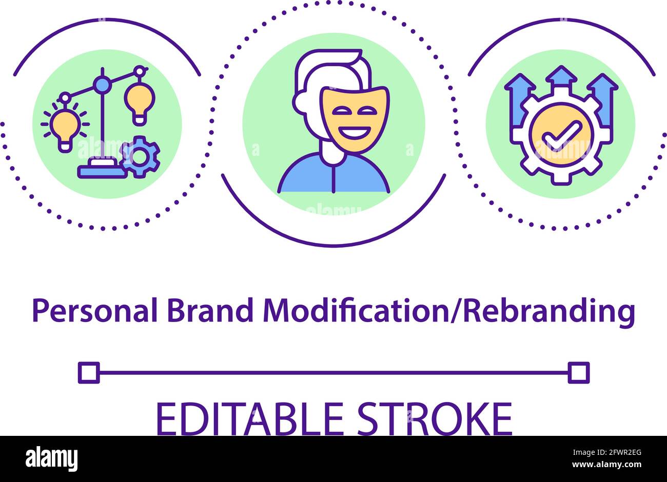 Personal brand modification concept icon Stock Vector Image & Art - Alamy