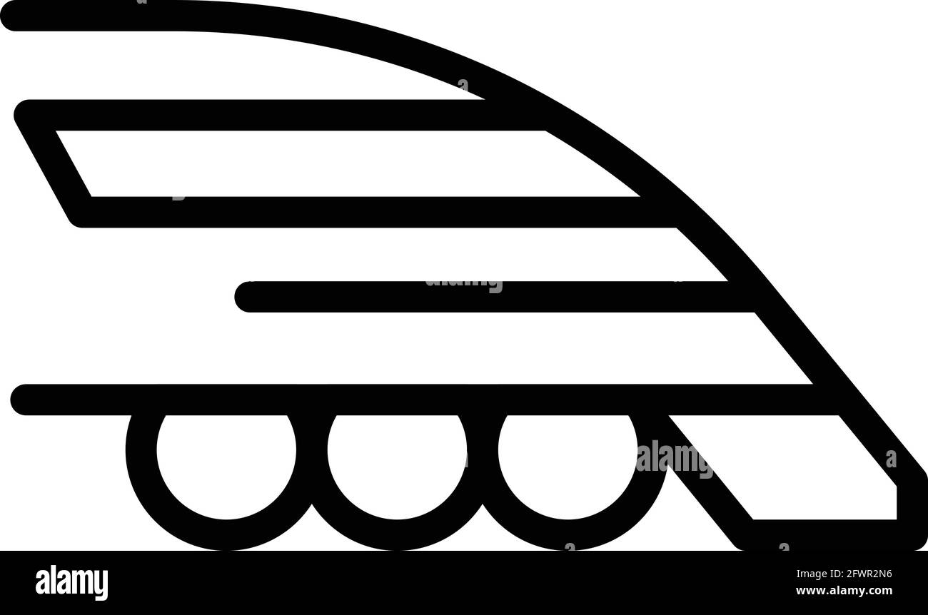 Urban express train icon. Outline Urban express train vector icon for ...