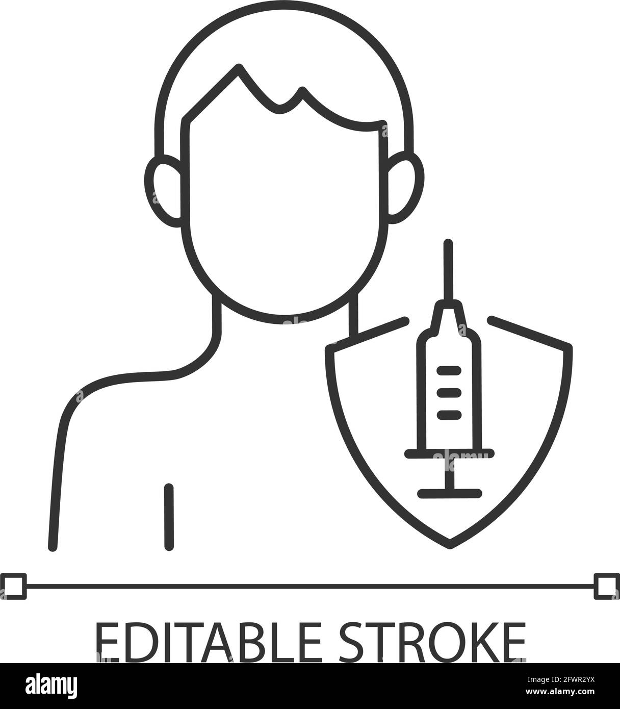 Vaccination of adults linear icon Stock Vector Image & Art - Alamy