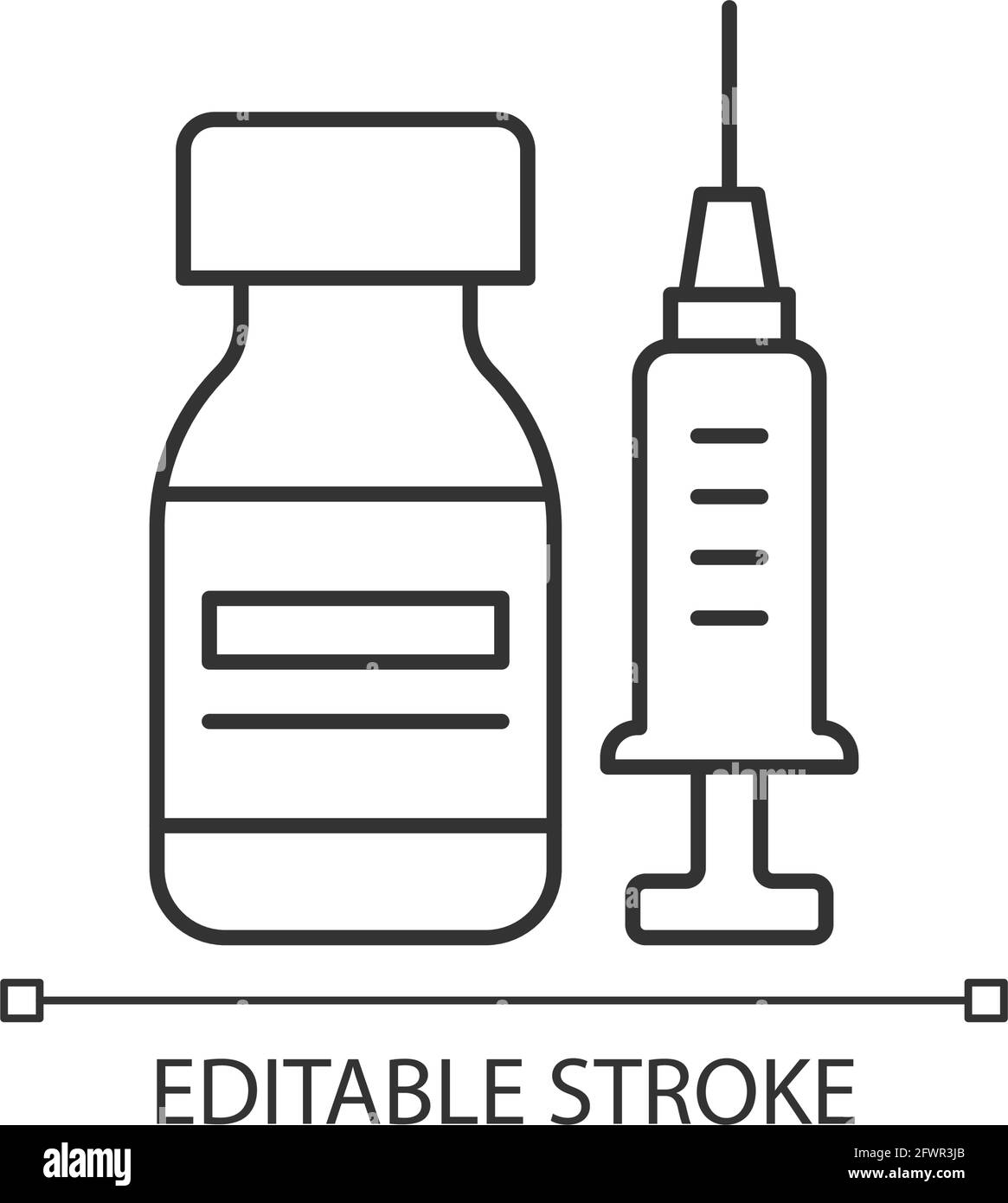 Vial medical icon linear hi-res stock photography and images - Alamy