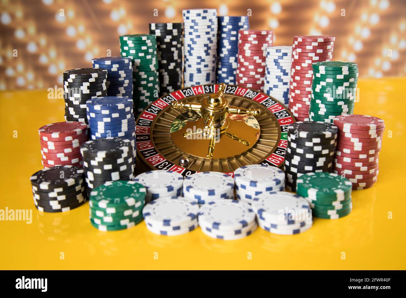 Casino roulette, running in a motion, Poker Chips Stock Photo - Alamy