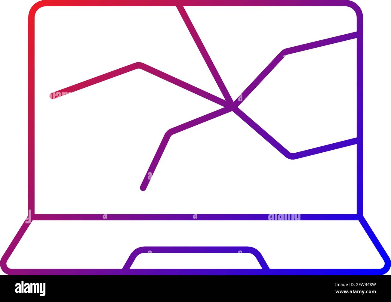 Broken screen gradient linear vector icon Stock Vector Image & Art - Alamy