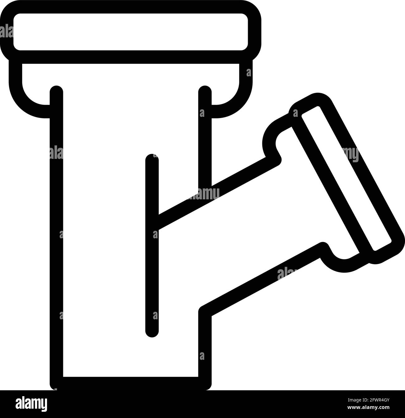 Control washing pipe icon. Outline Control washing pipe vector icon for ...