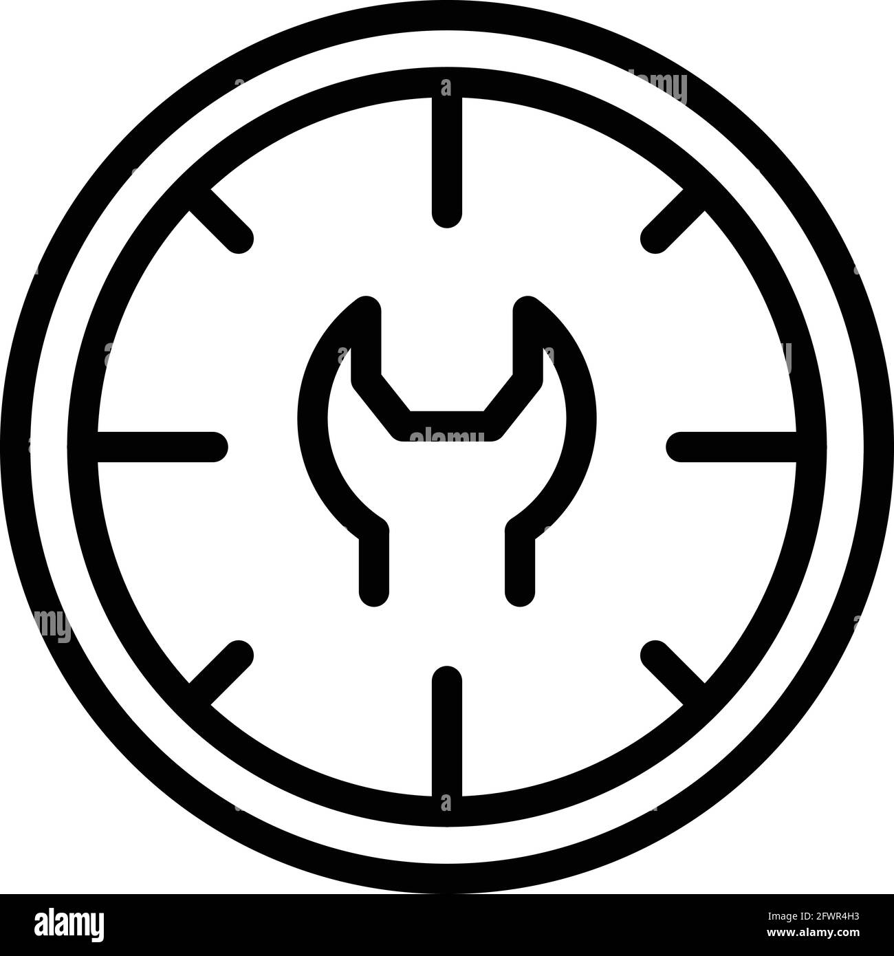 Time repairing icon. Outline Time repairing vector icon for web design ...