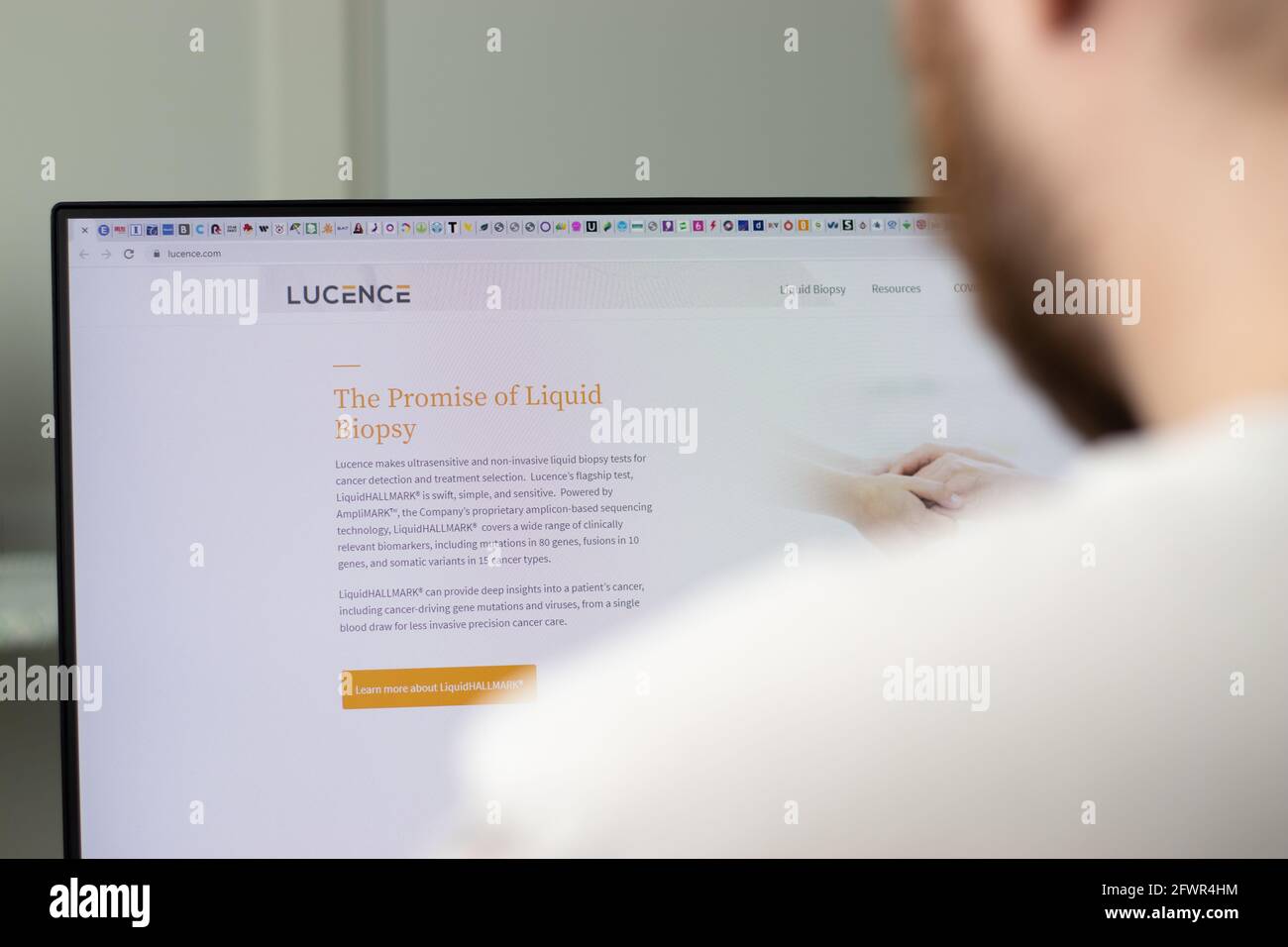 New York, USA - 1 May 2021: Lucence Diagnostics company website on ...