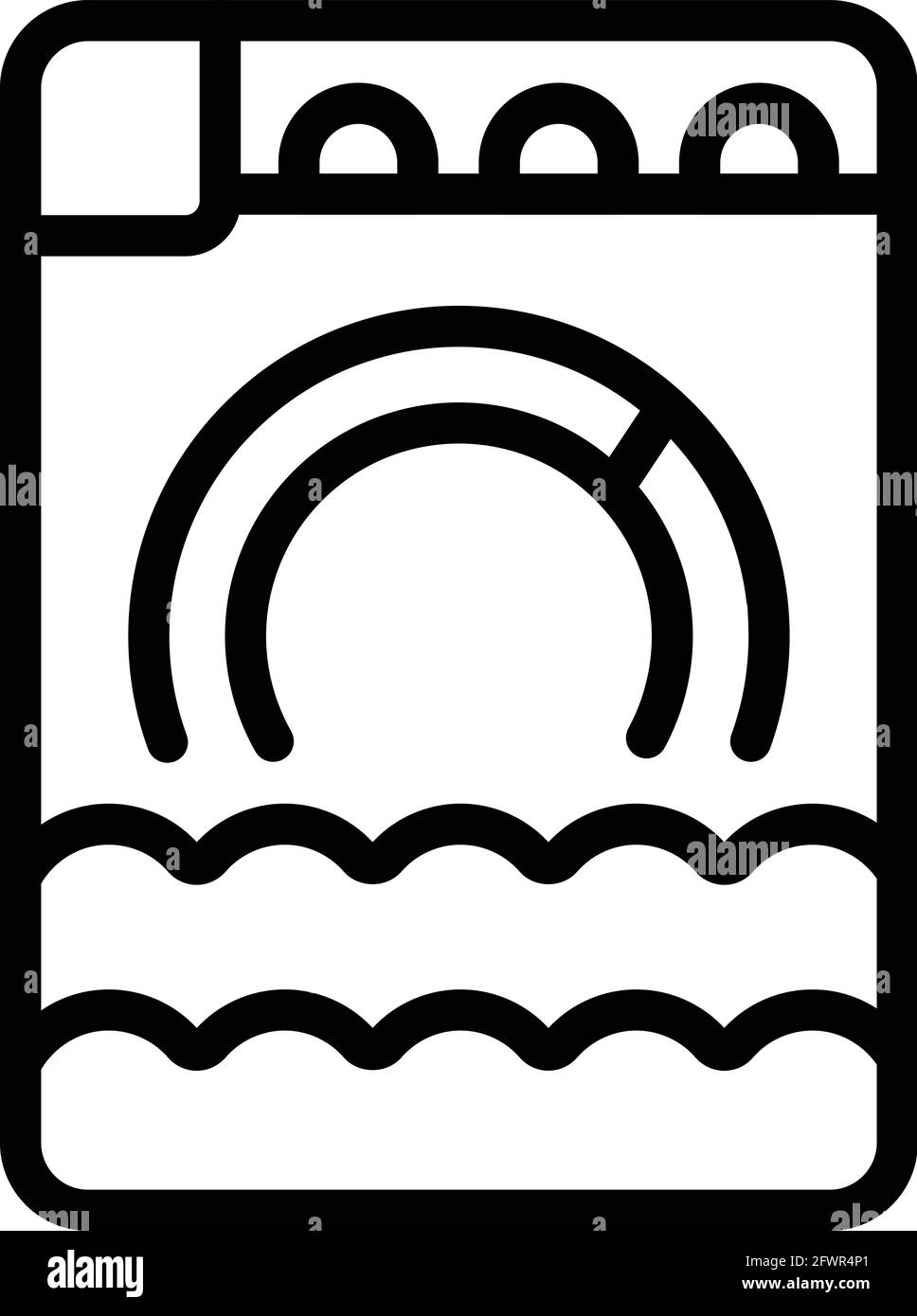 Bad washing machine icon. Outline Bad washing machine vector icon for ...