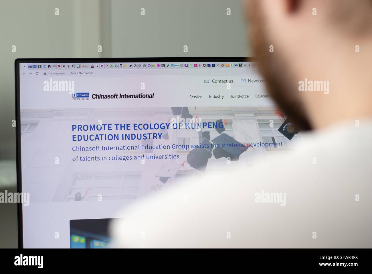 New York, USA - 1 May 2021: Chinasoft International company website on ...