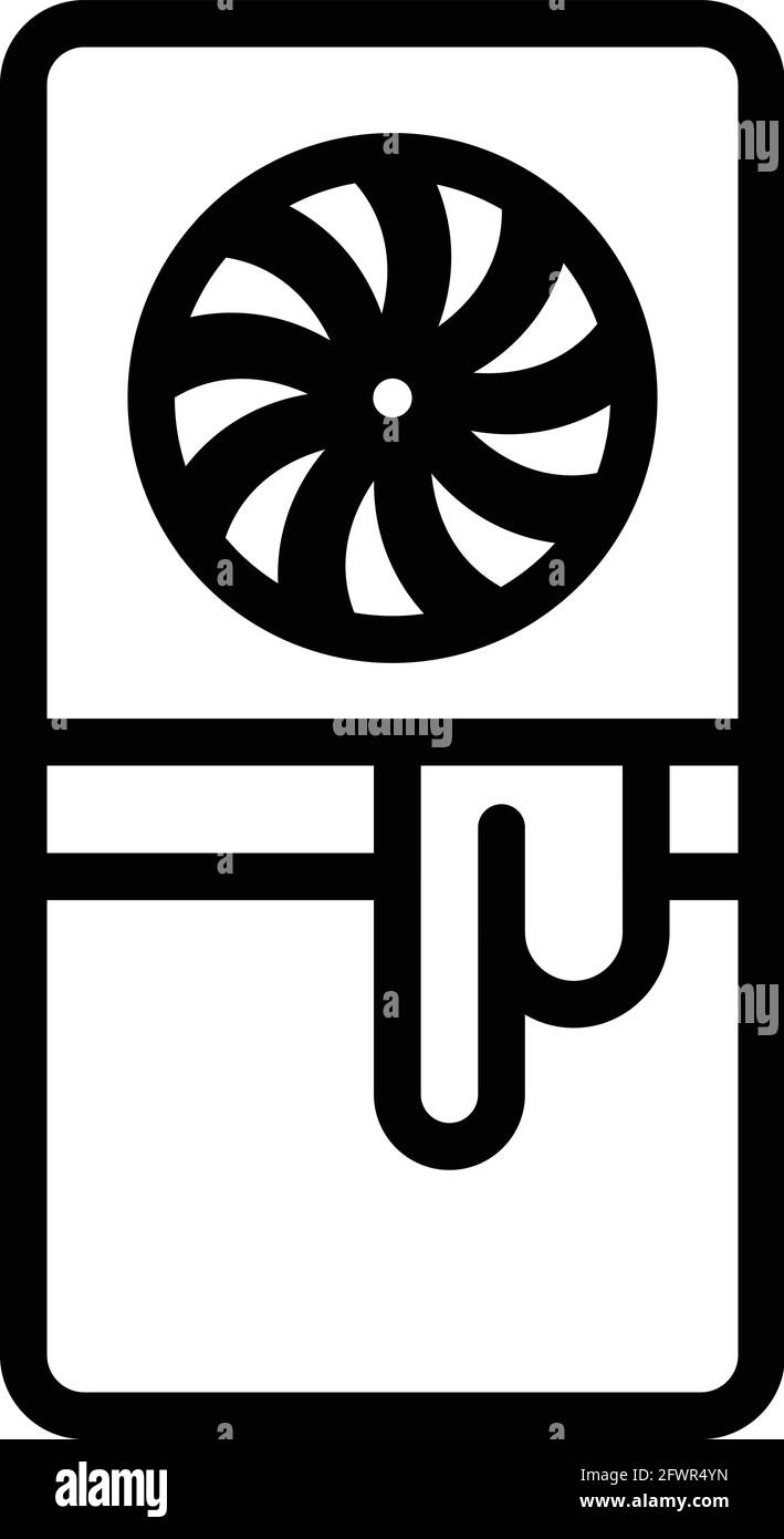 Broken fridge icon. Outline Broken fridge vector icon for web design ...