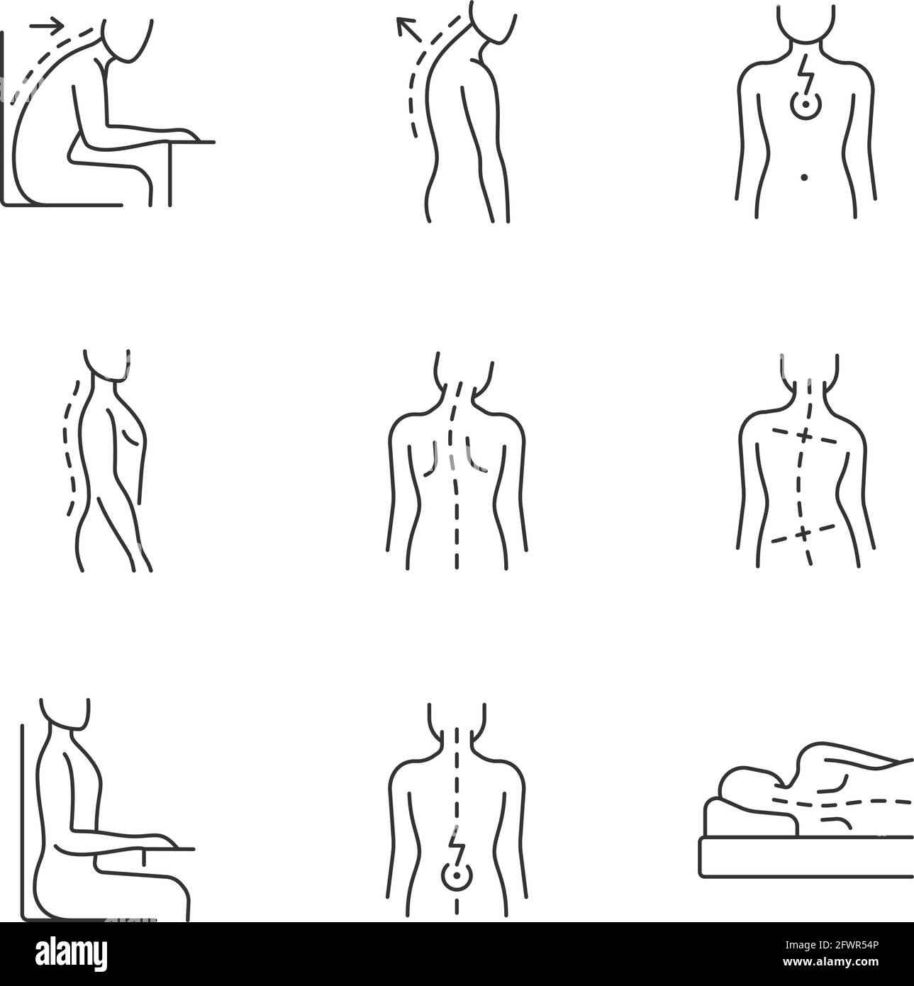 Correct sitting posture Black and White Stock Photos & Images - Alamy