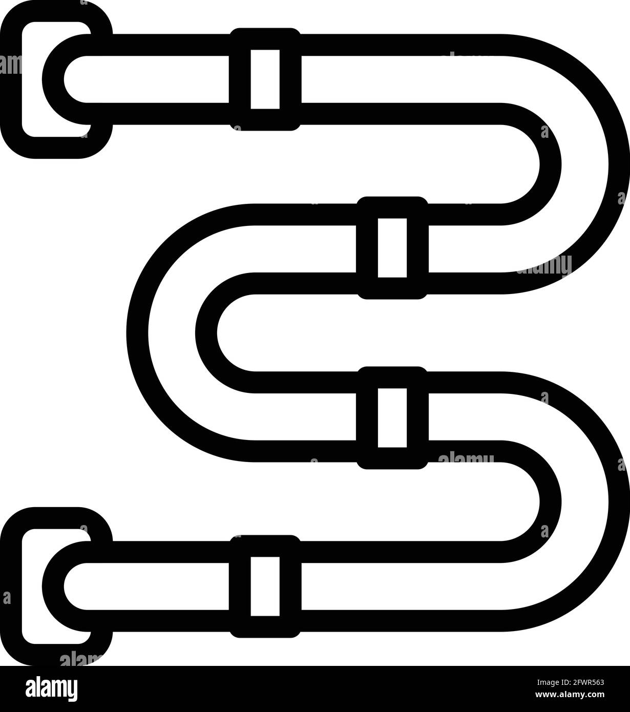 Pipe fitting icon. Outline Pipe fitting vector icon for web design ...