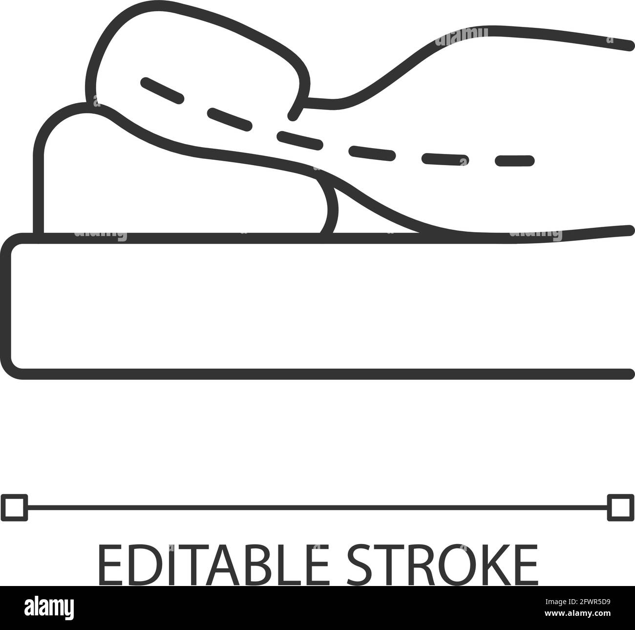 Sleeping with head elevated linear icon Stock Vector Image & Art - Alamy