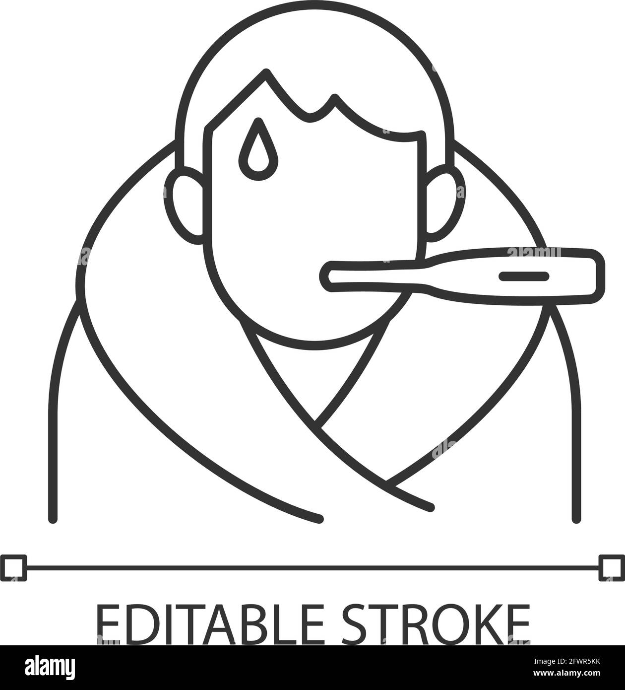 Thermometer fever Black and White Stock Photos & Images - Alamy