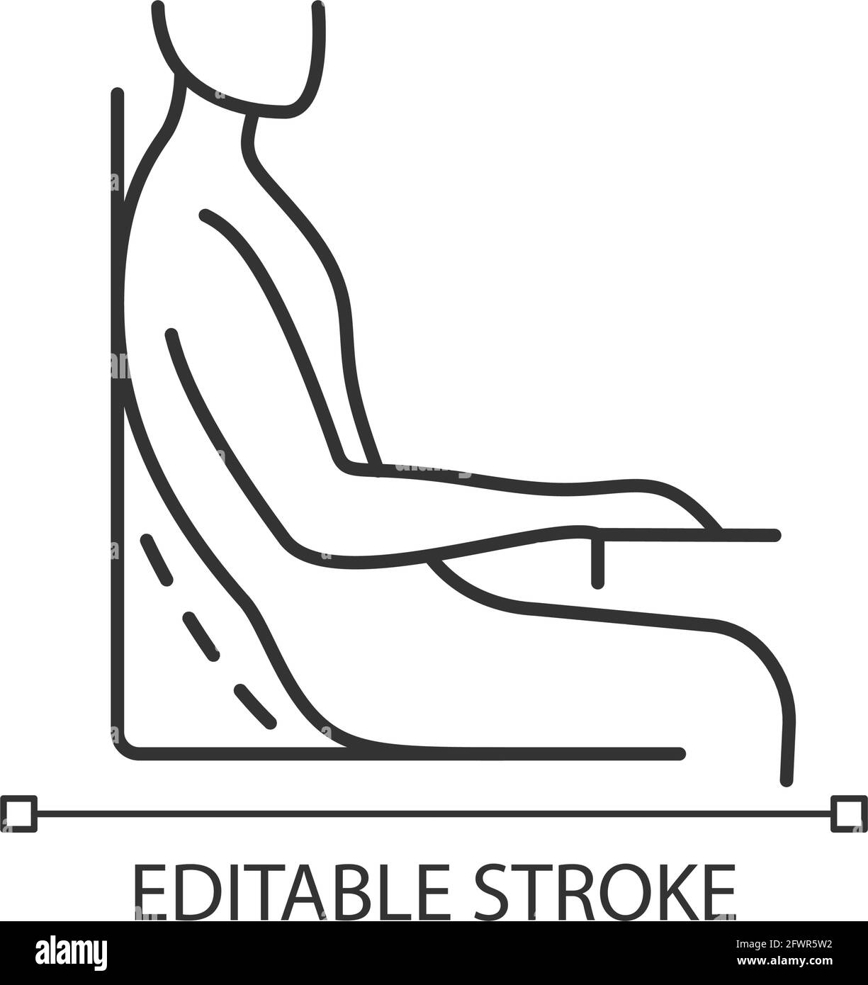 Bad sitting habit linear icon Stock Vector Image & Art - Alamy