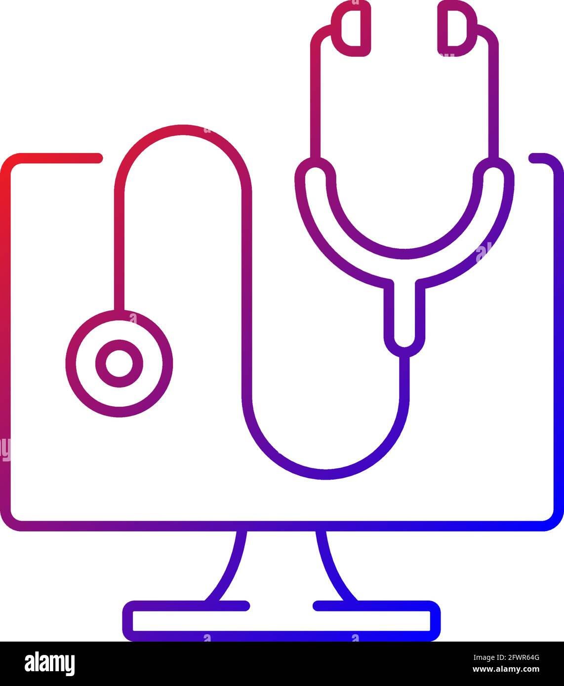 Computer diagnostics gradient linear vector icon Stock Vector Image & Art - Alamy