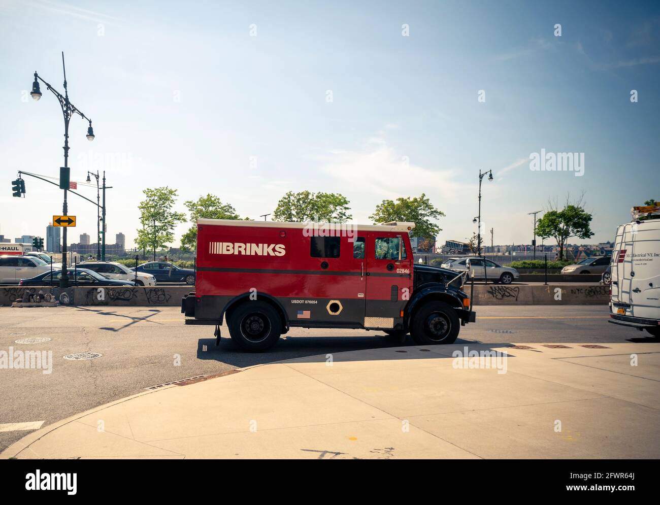 An armored truck from The Brink's Company in the Meatpacking District ...