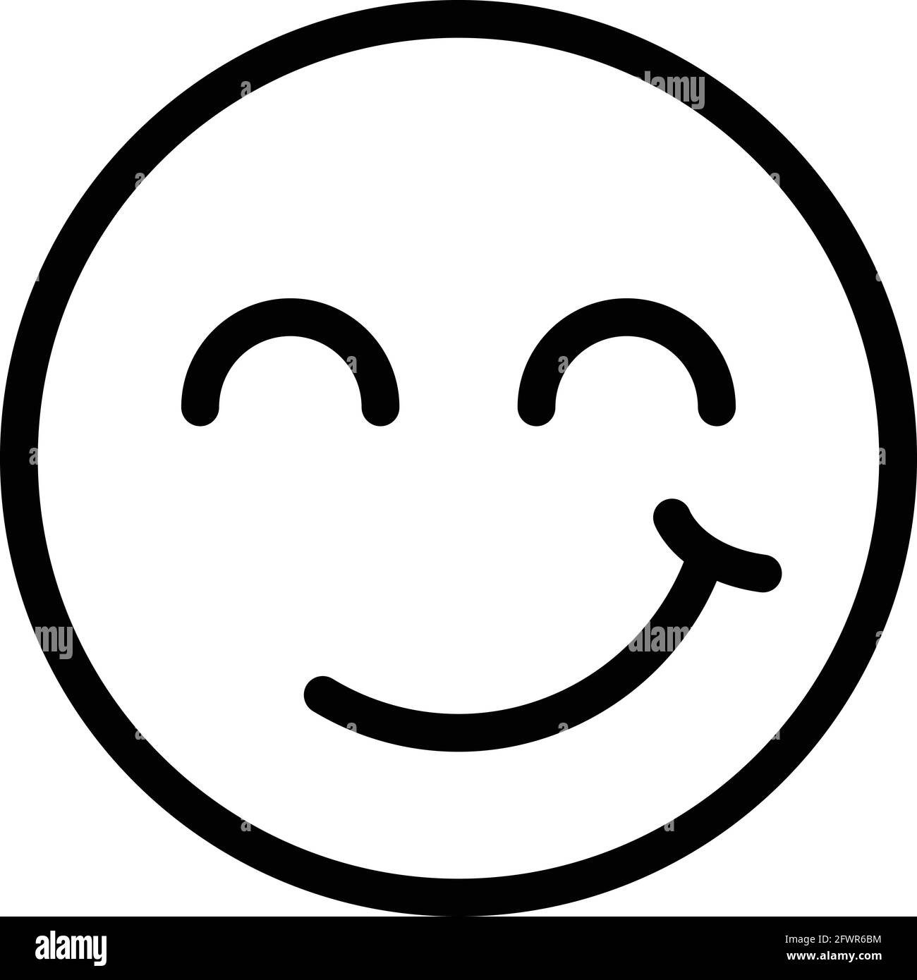 Peaceful smile icon. Outline Peaceful smile vector icon for web design ...