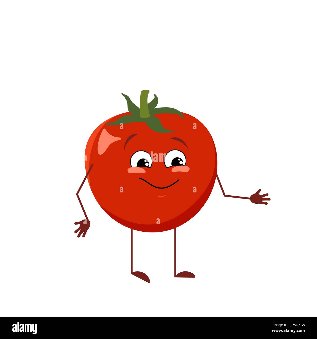 Tomato with a face Stock Vector Images - Alamy