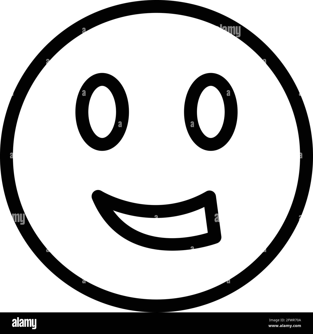 Smile face icon. Outline Smile face vector icon for web design isolated ...