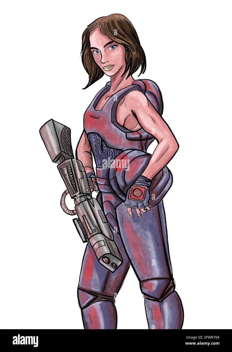 Fantasy female space warrior hi-res stock photography and images - Alamy
