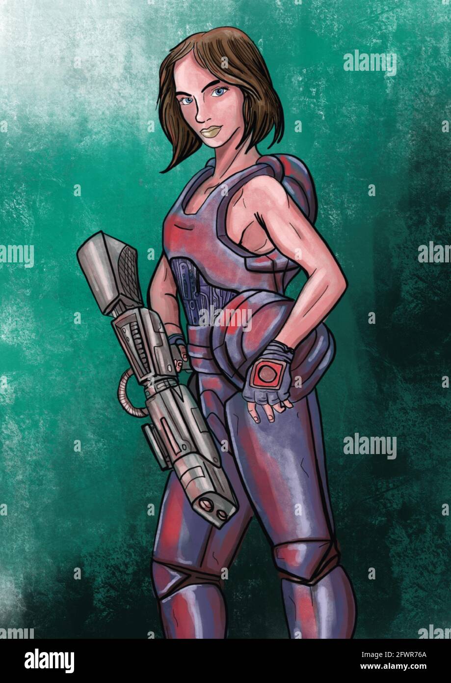 Fantasy female space warrior hi-res stock photography and images - Alamy