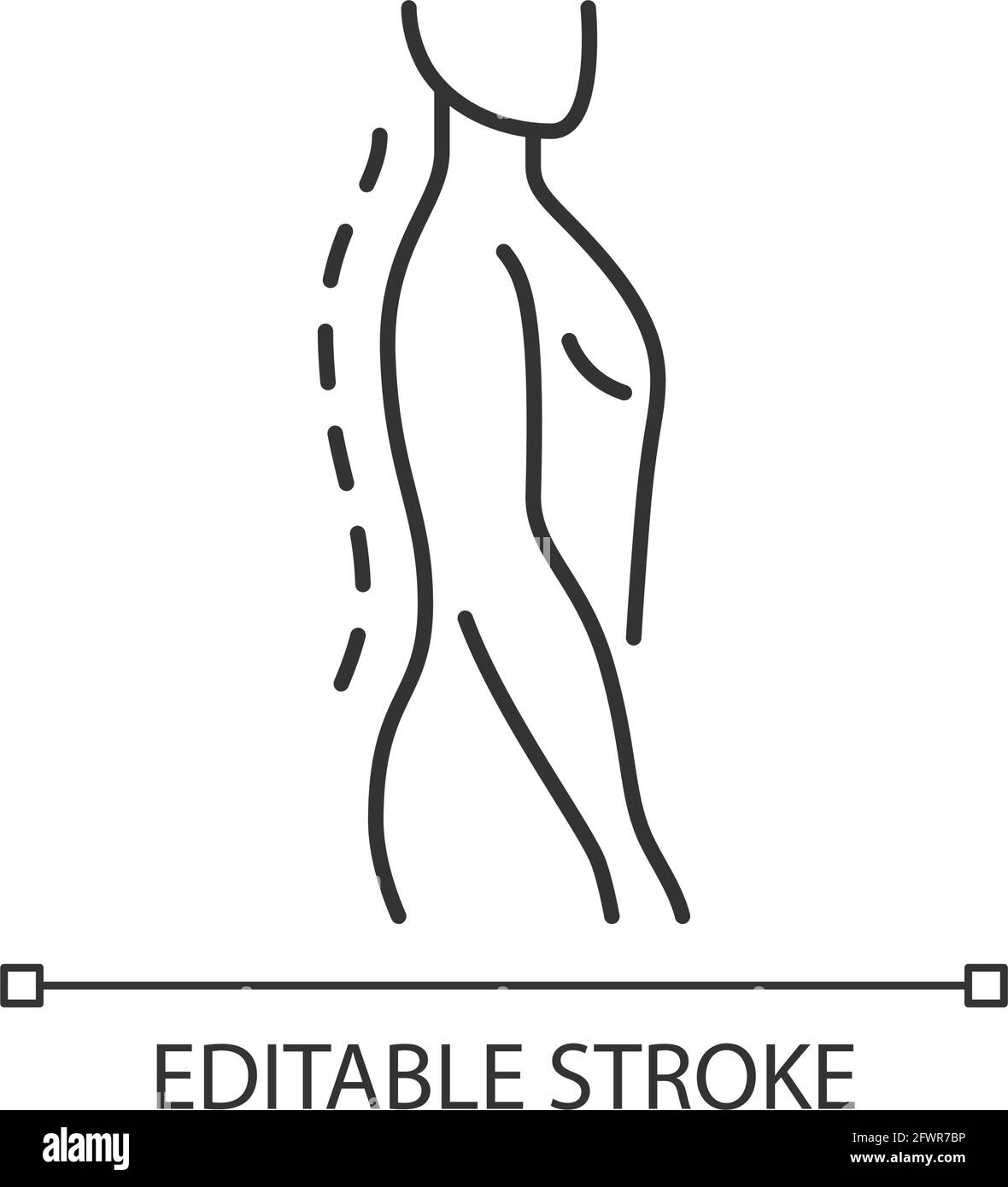 Standing posture correction linear icon Stock Vector Image & Art - Alamy
