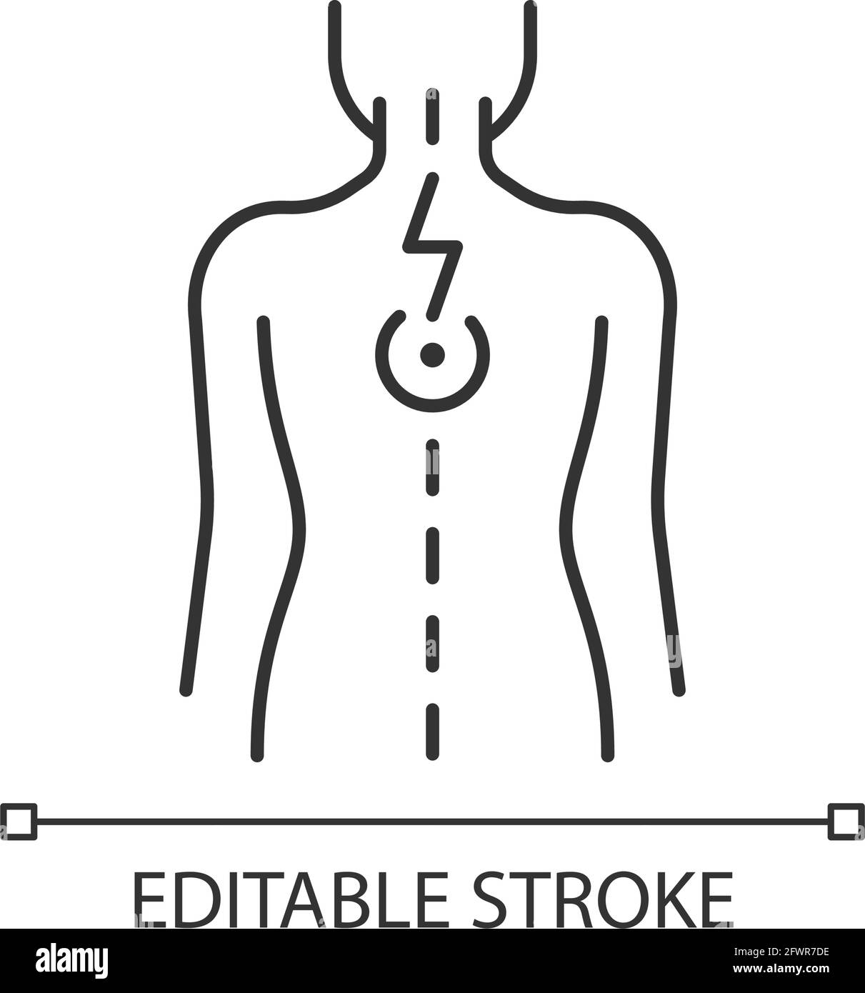Pressure on spinal nerves linear icon Stock Vector Image & Art - Alamy